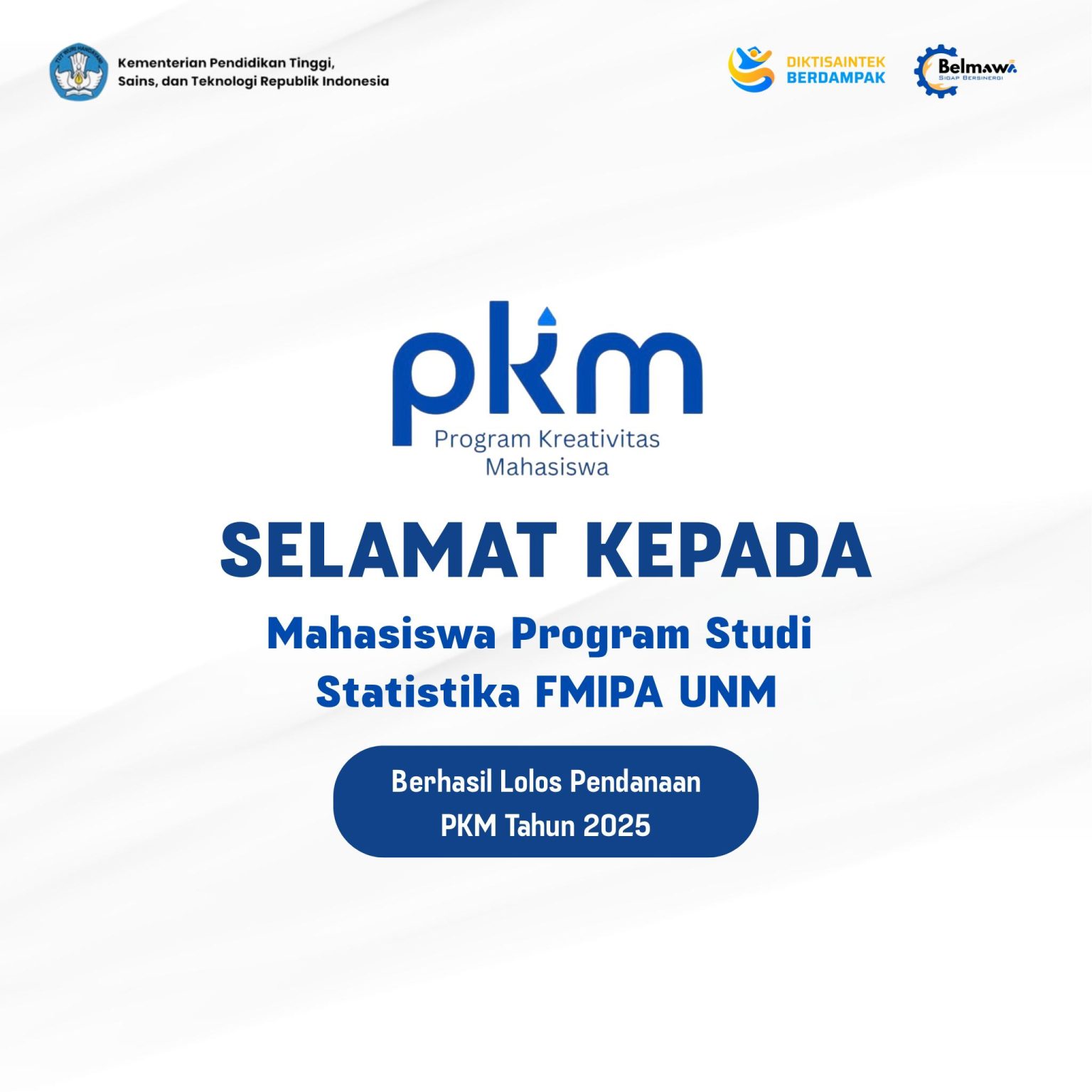 Selamat!! Program Studi Statistika FMIPA UNM Berhasil Loloskan Satu Tim ...